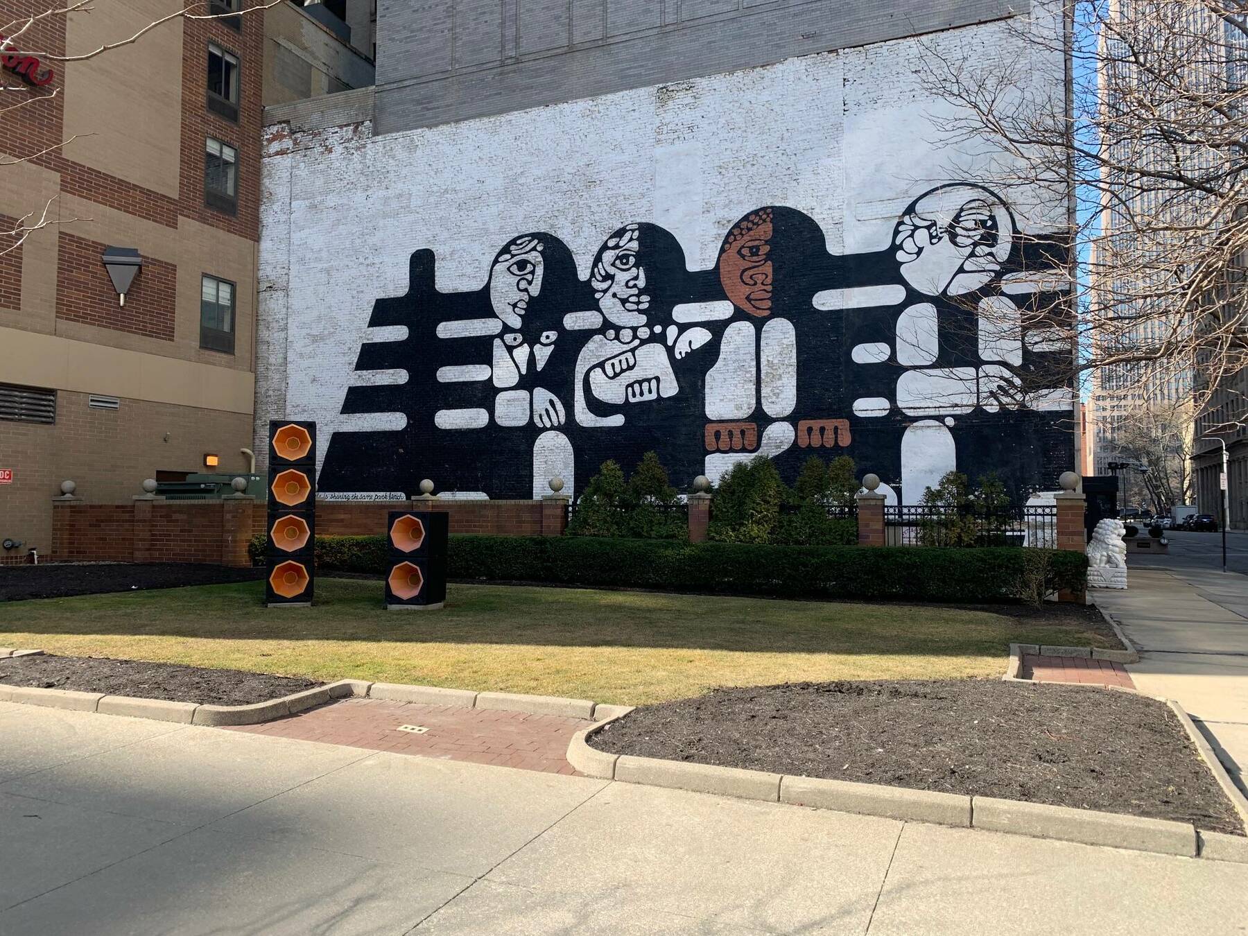 Life is Sharing the Same Park Bench Mural Restoration | LAND Studio ...